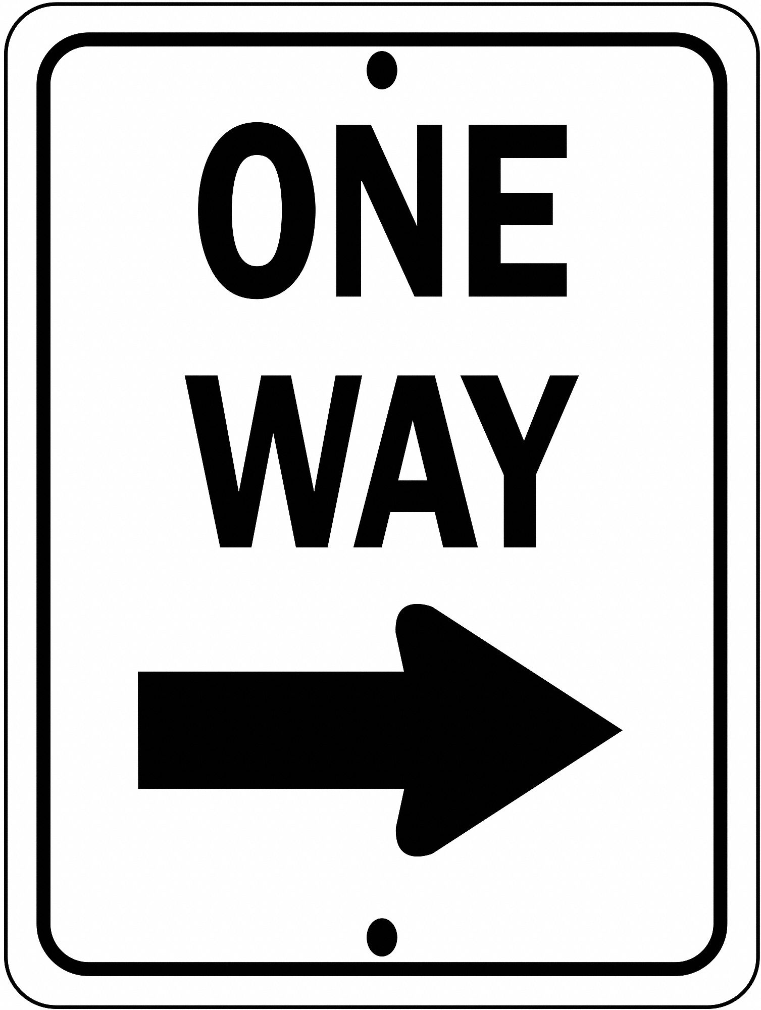 Traffic Sign, MUTCD Code R6-2R, Rectangle, Aluminum, Sign Background ...