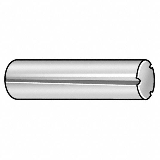 1 1/2 in Low Carbon Steel Grooved Pin - Grainger