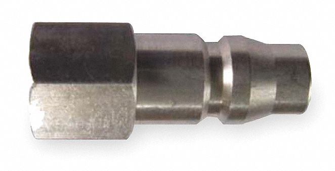 Quick Coupler Plug, Hi Flow Interchange, 304 Stainless Steel - Grainger