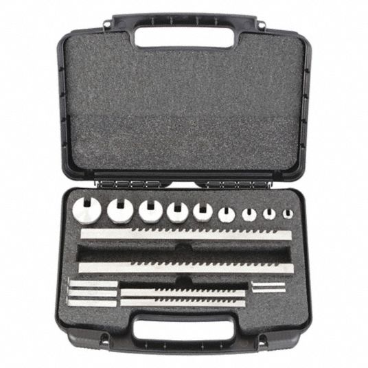 II/III Broach, 1/8 in Smallest Broach Size, Keyway Broach Set - 1KEG8 ...