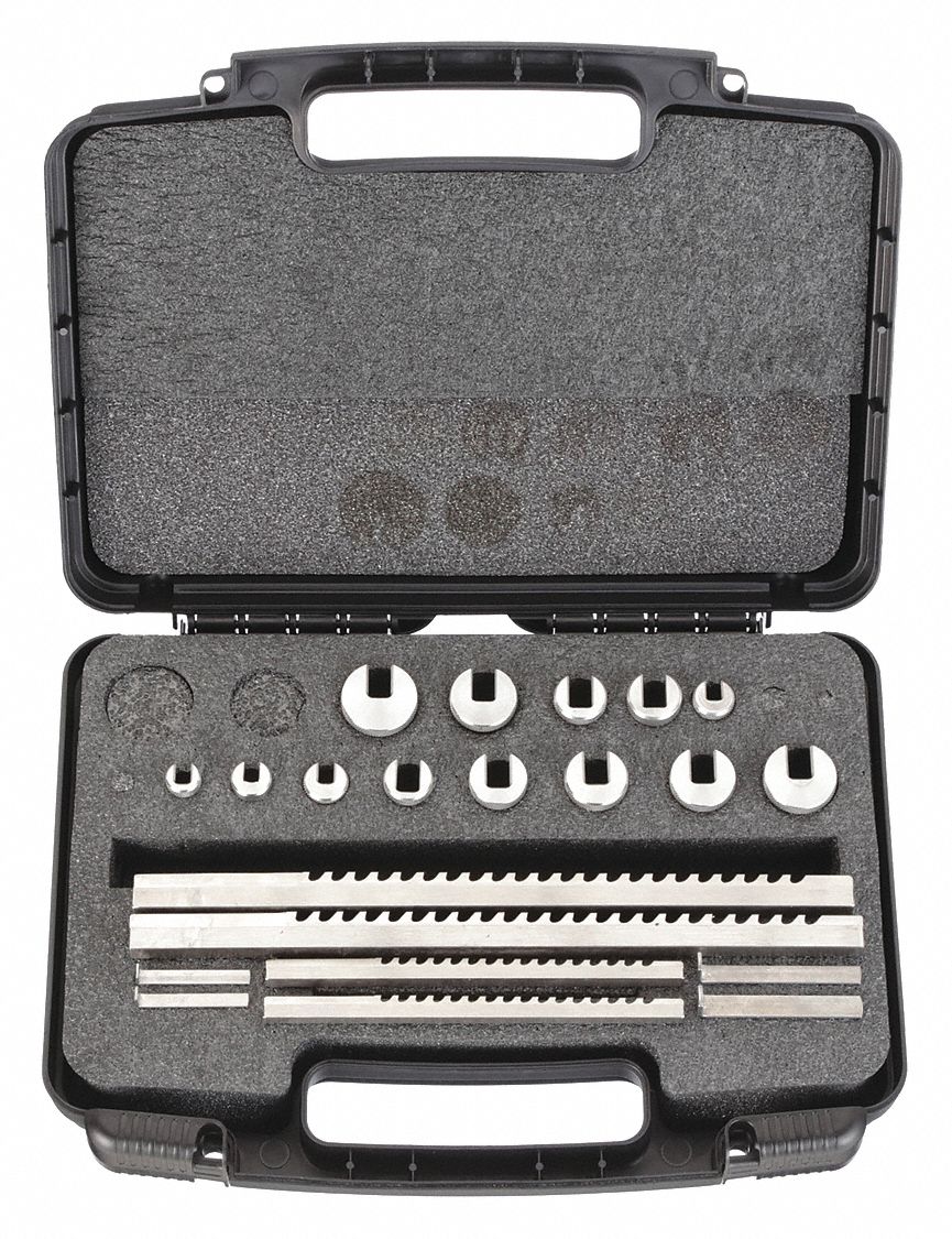 II/III Broach, 4 mm Smallest Broach Size, Keyway Broach Set - 1KEH1 ...