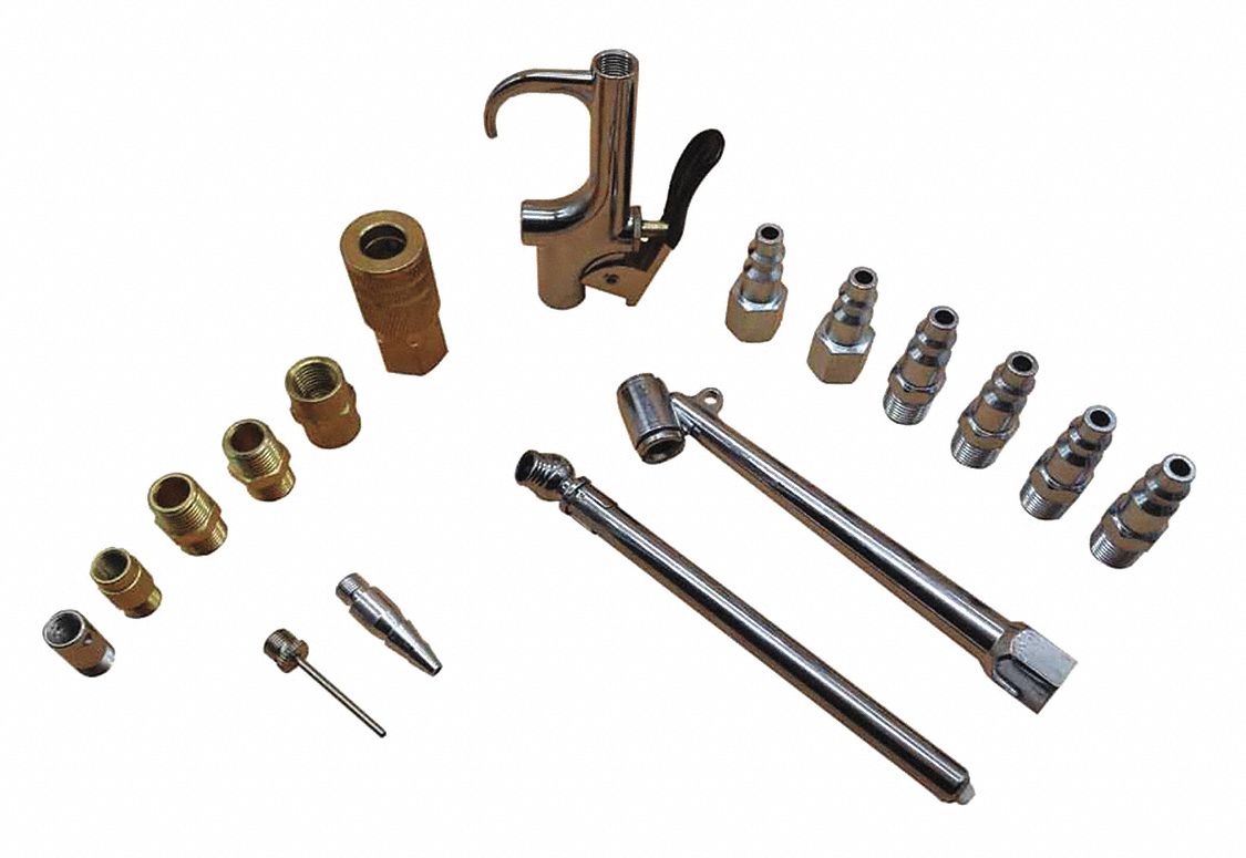 SPEEDAIRE Air Gun Kit: Thumb-Lever Grip, Brass/Chrome Plated Aluminum ...