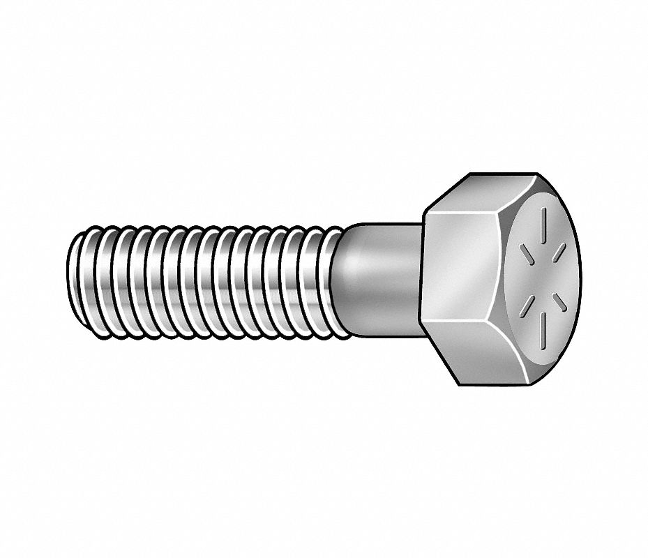 APPROVED VENDOR Tornillo de Cabeza de Dado Hexagonal 3/8"-16 Grado 8 Longitud de 2-1/2", Acabado ...