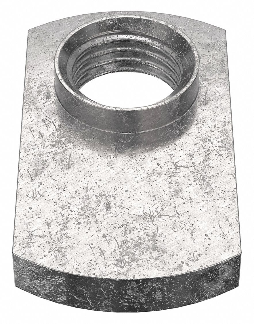 3/8"-24 Thread, Tab, Weld Nut - 1LAF4|1LAF4 - Grainger