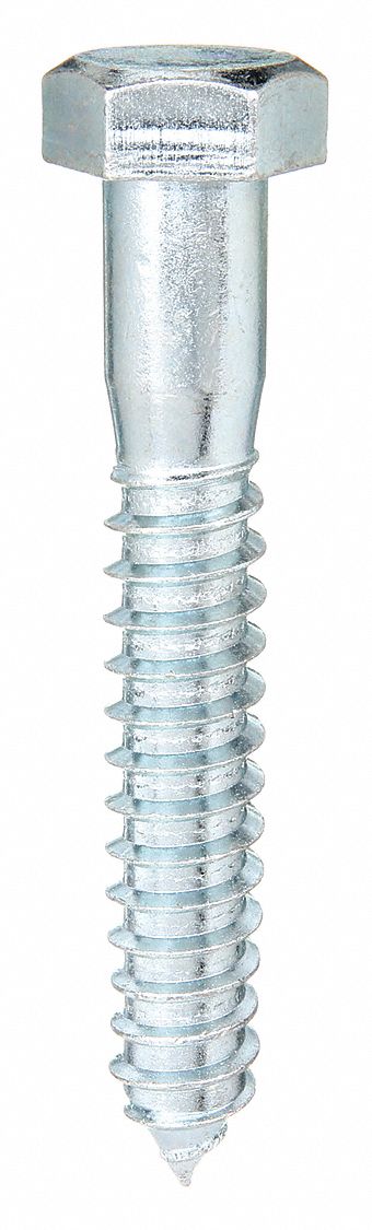 1/4" Size, 6 in Lg, Hex Head Lag Screw - 1LB77|U08280.025.0600 - Grainger