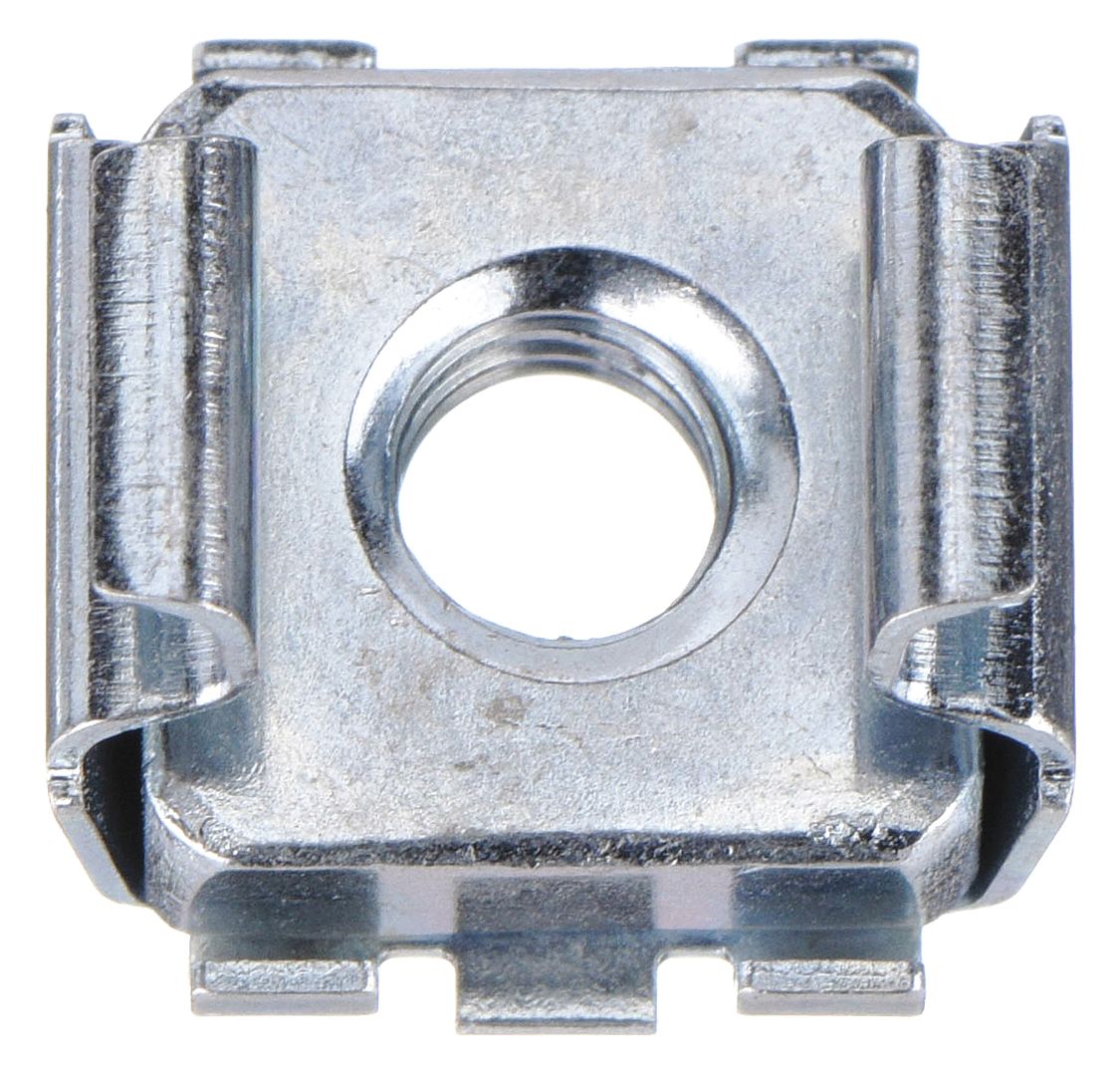 Square Clip-On, Steel, Cage Nut - 1LBE7|1LBE7 - Grainger