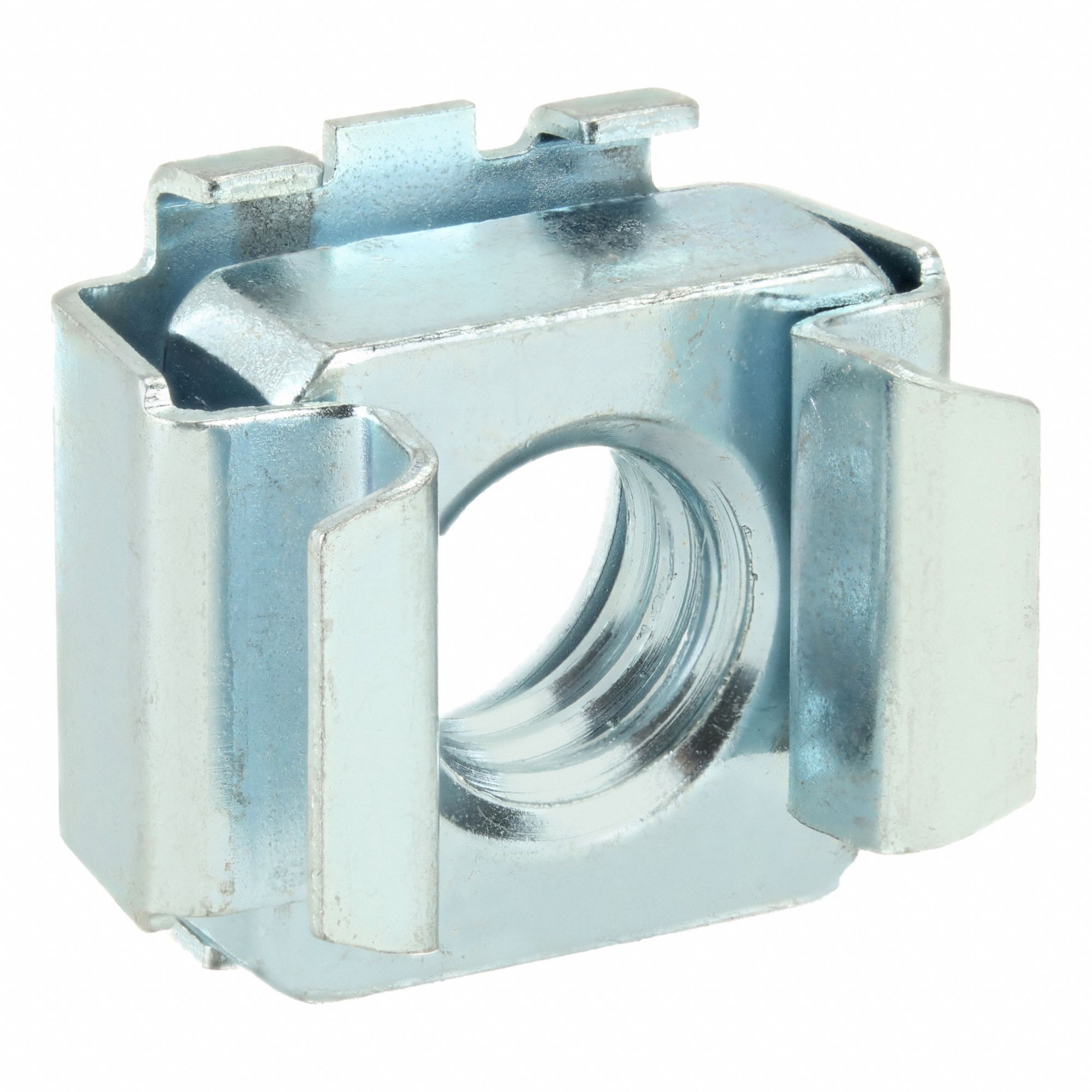 Square Clip-On, Steel, Cage Nut - 1LBE7|1LBE7 - Grainger