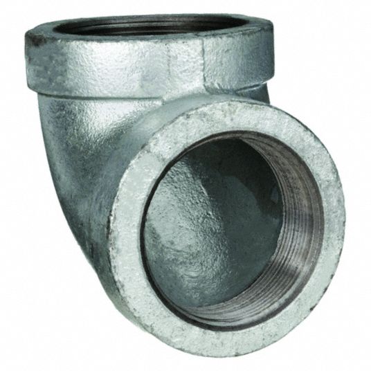 Elbow,90 Deg,Galv Malleable Iron,3 In - Grainger