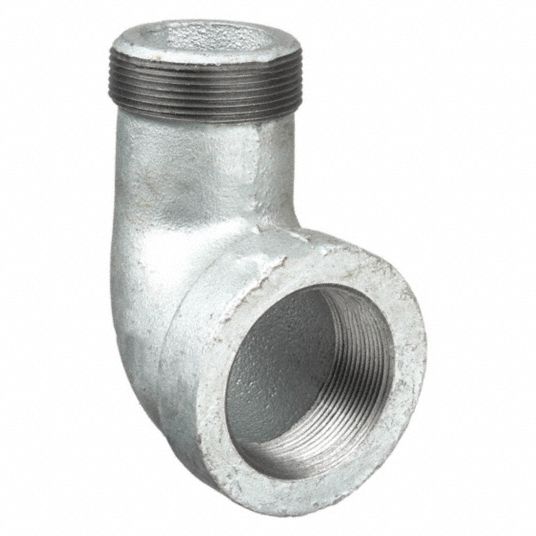 Galvanized Malleable Iron Street Elbow, 90°, 1-1/4" Pipe Size, FNPT x ...