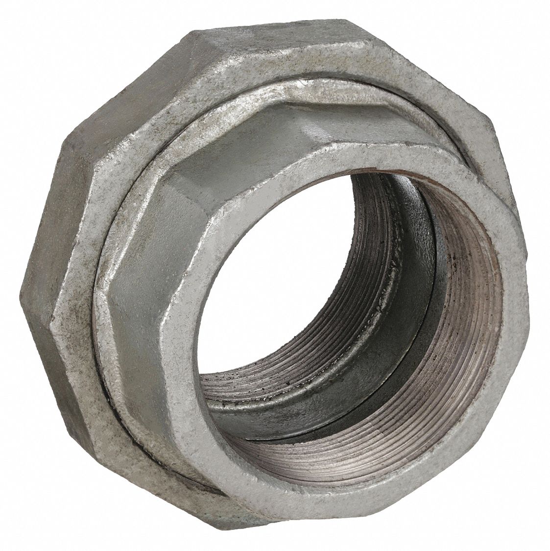 Galvanized Malleable Iron Union, 4" Pipe Size, FNPT Connection Type ...