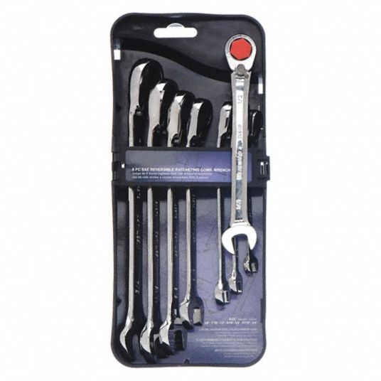 Combination Wrench Set, Alloy Steel, Full Polish - Grainger