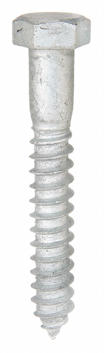 3/8" Size, 3 in Lg, Hex Head Lag Screw - 1LE54|U08450.037.0300 - Grainger