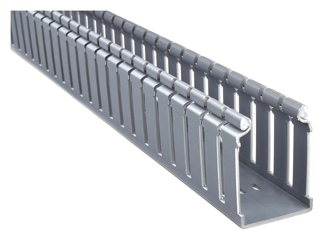 PANDUIT WIRING DUCT FOR HINGED COVERS, 2 IN W, 3.6 IN SLOT H, 4 IN H, 0 ...