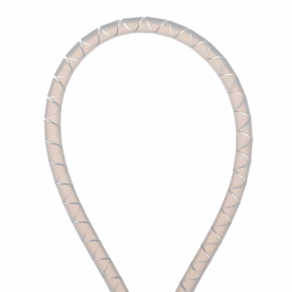 PANDUIT SPIRAL WRAP, ⅜ IN W, FOR 3 IN MAX BUNDLE, 100 FT L, PE, OFF ...