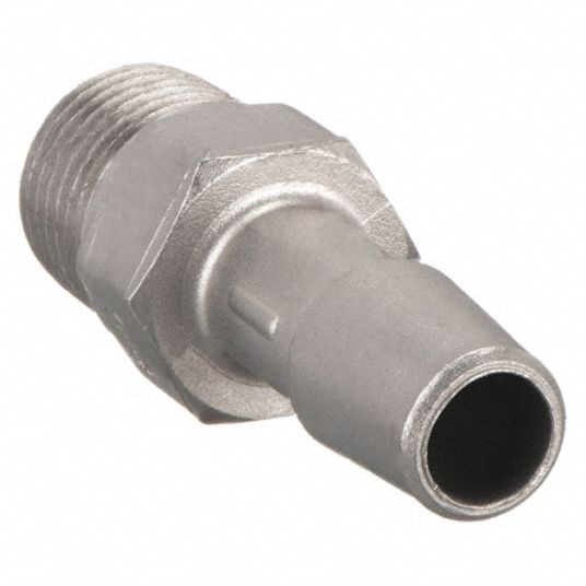 Barbed/Threaded, 1/8 in Pipe x 1/4 in ID Fitting Size, Barbed Fitting ...