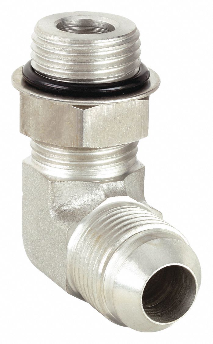 9/16 in -18 Thread Size, JIC x O-Ring Boss, Male Elbow, 90 Degrees ...