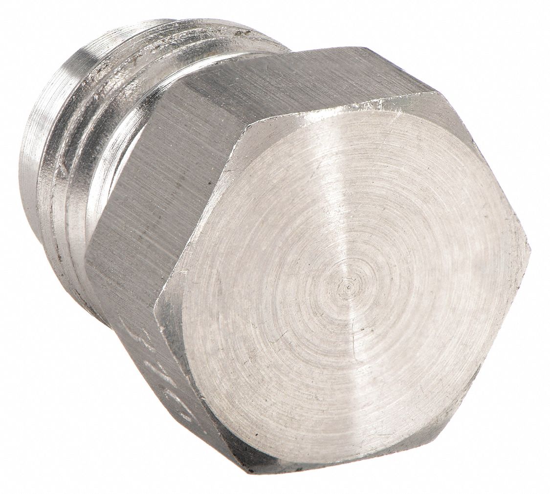 Stainless Steel, 5/16 in Fitting Size, Male Plug, 37 Degrees - 1LNU7 ...