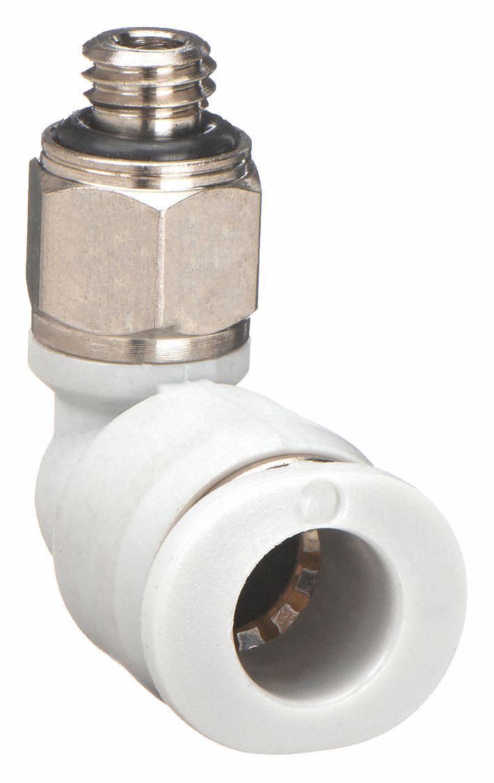 PBT, Push-to-Connect x MNPT, Swivel Elbow - 1LRF3|M02470403 - Grainger