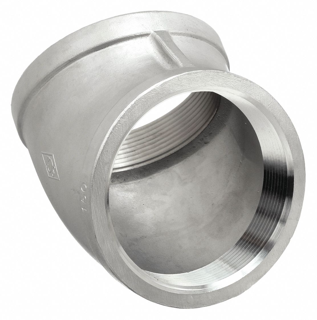 304 Stainless Steel, 4 in x 4 in Fitting Pipe Size, 45° Elbow - 1LTC4 ...