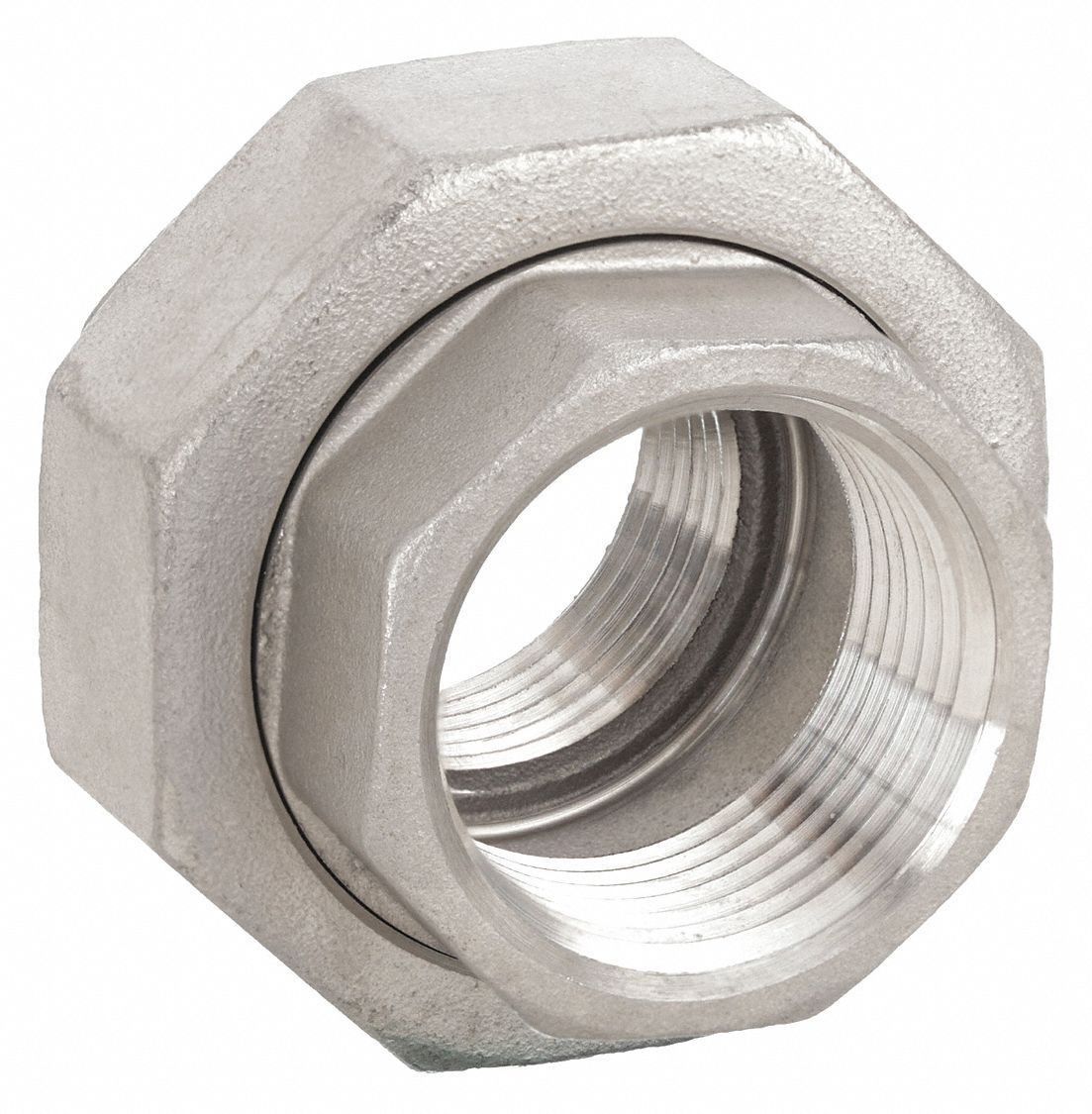304 Stainless Steel, 1 in x 1 in Fitting Pipe Size, Union - 1LUF4 ...