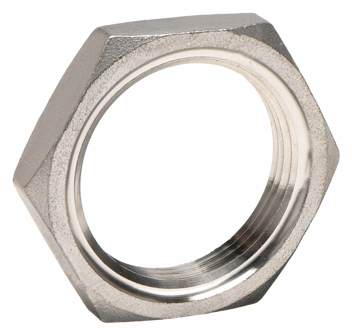 304 Stainless Steel, 1 1/2 in Fitting Pipe Size, Locknut - 1LUL5 ...