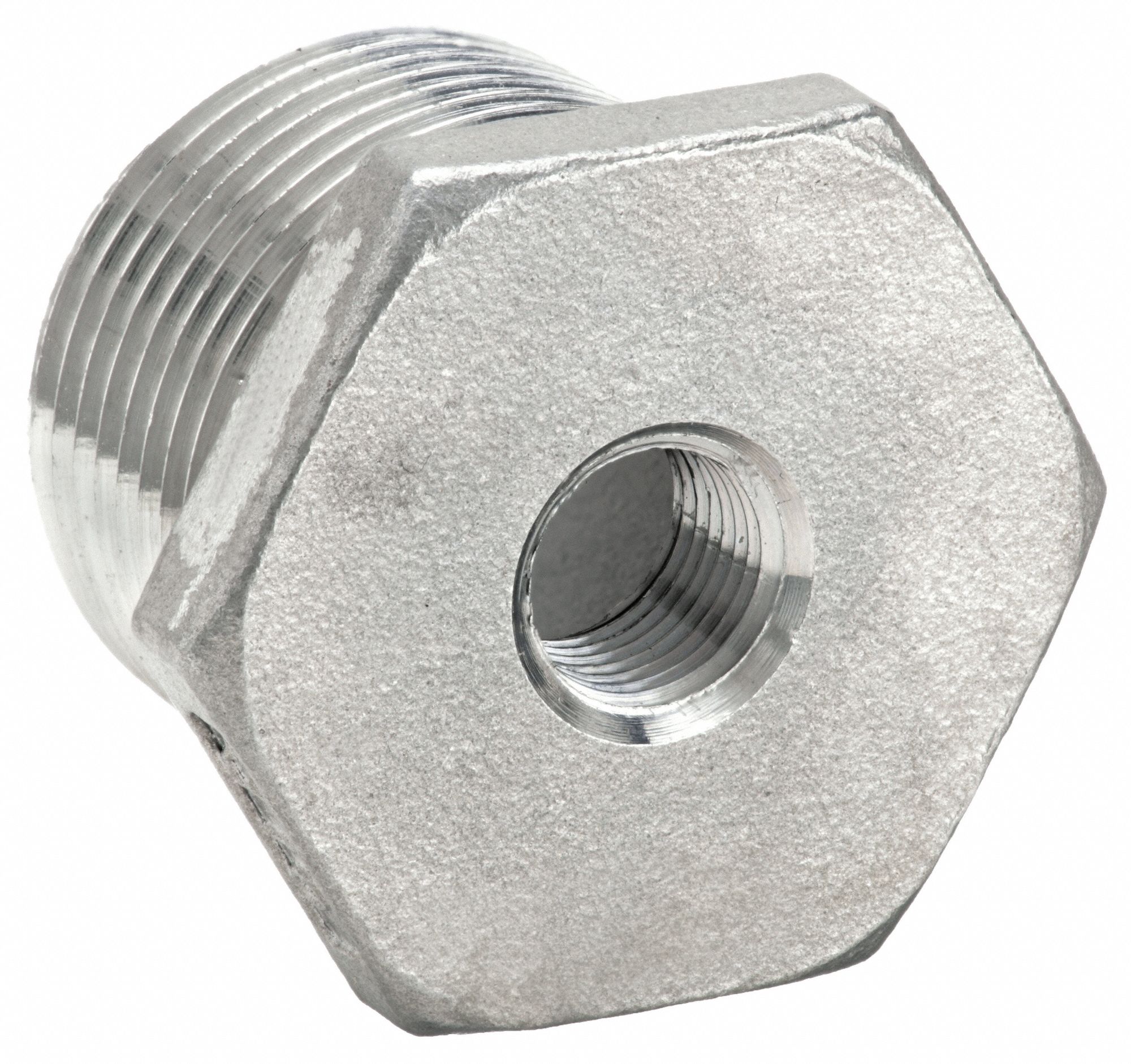 316 Stainless Steel, 3/4 in x 1/8 in Fitting Pipe Size, Hex Reducing ...