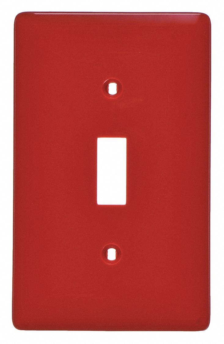 Toggle Switch Wall Plate, Red, Number of Gangs 1, Weather Resistant No ...