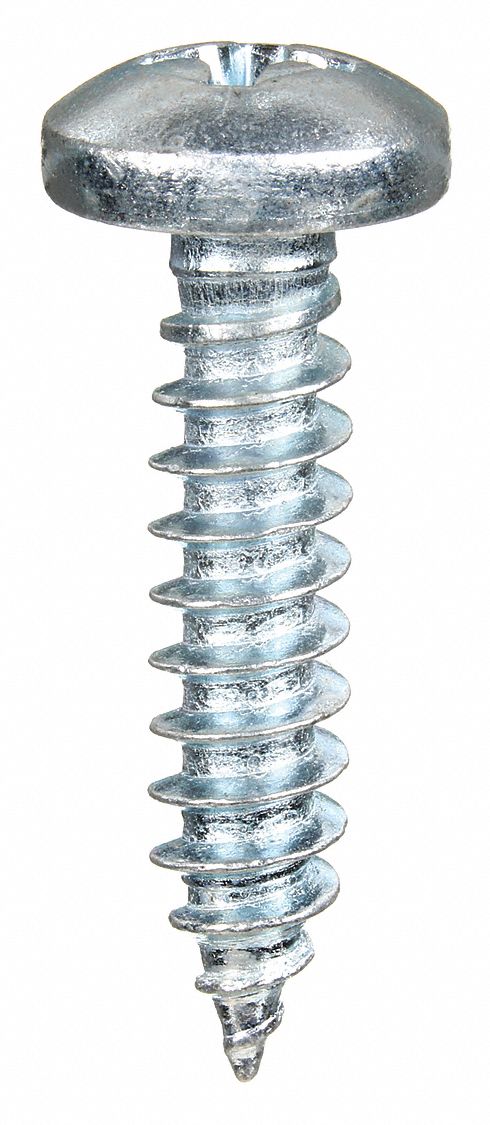 APPROVED VENDOR Tornillo para Lamina 1", Material Acero Cementado, Estilo de la Cabeza Pan ...