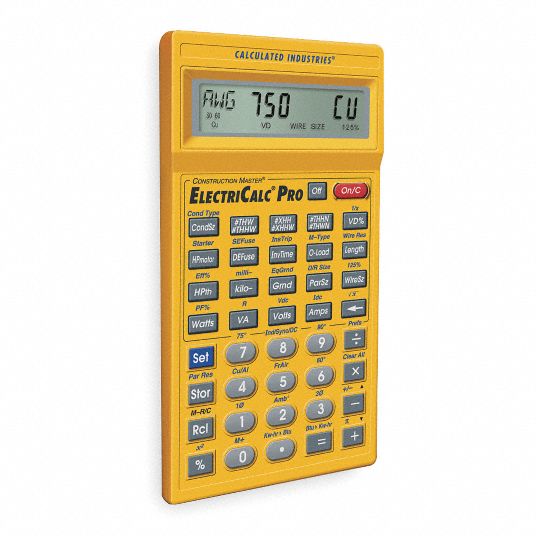 CALCULATED INDUSTRIES Electrical Calculator, 8 Display Digits, 6 ...