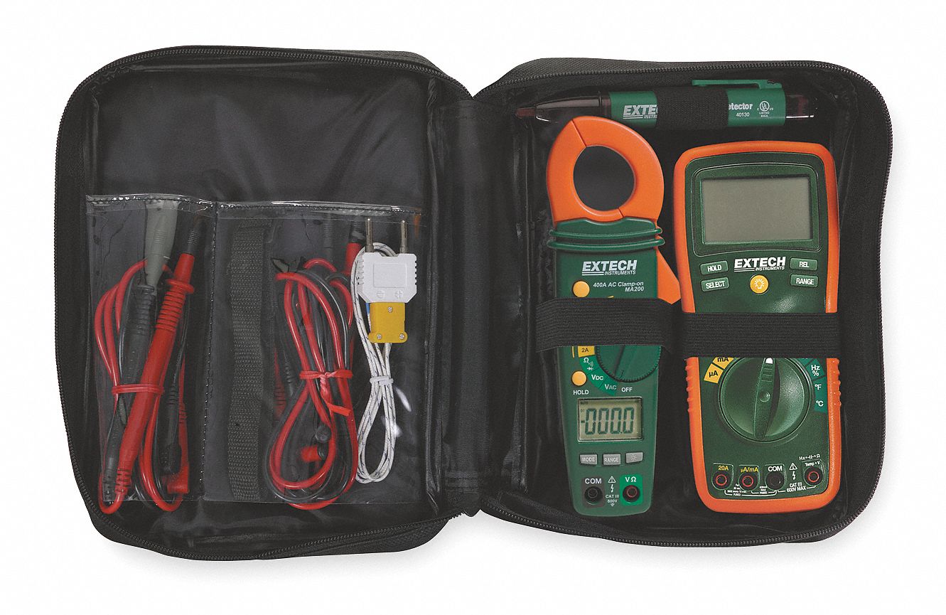 EXTECH Electrical Test Kit, Test Instrument Included: Clamp Meter ...