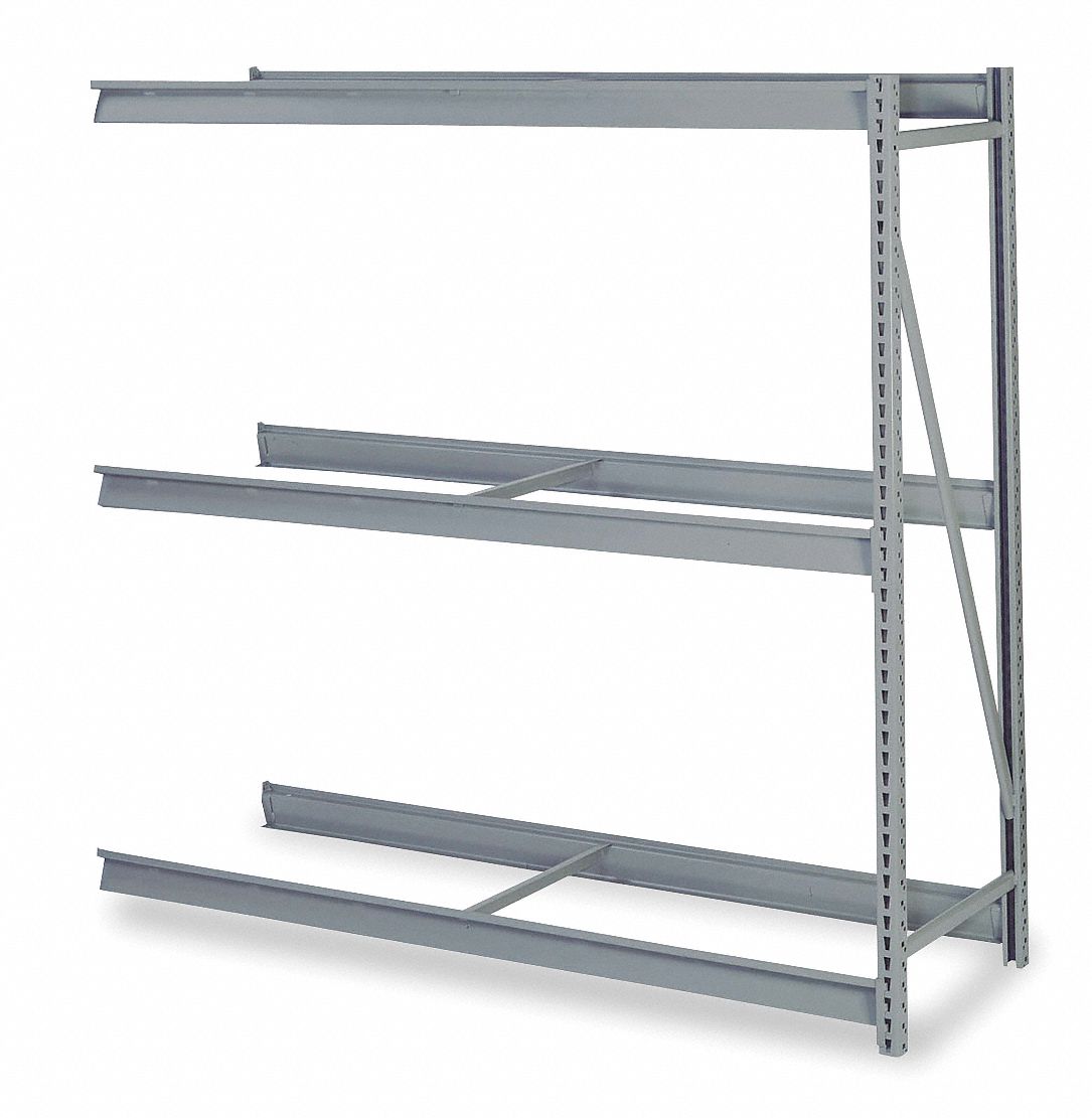 LYON Bulk Storage Rack: Add-On, Medium-Duty, 48 in x 36 in x 72 in, 3 ...
