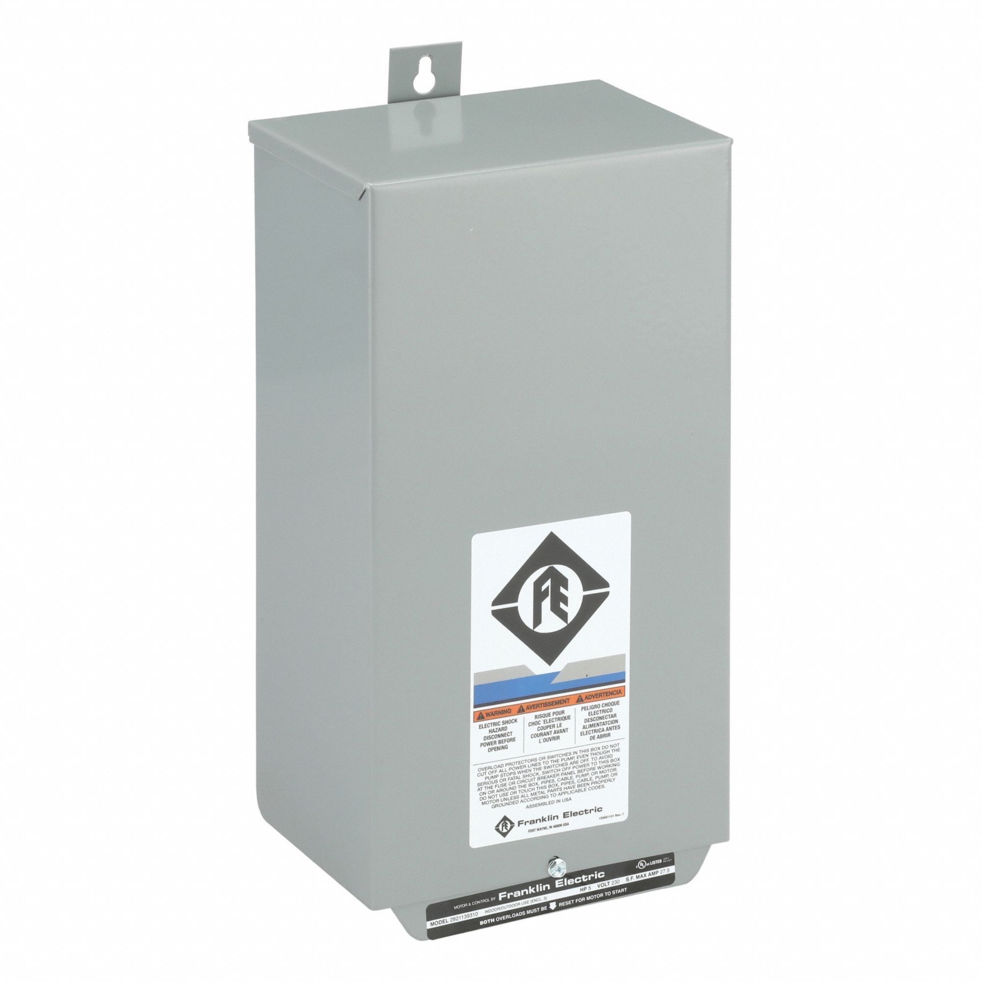 FRANKLIN ELECTRIC, Simplex, Single Phase, Pump Control Panel - 1LZW8 ...