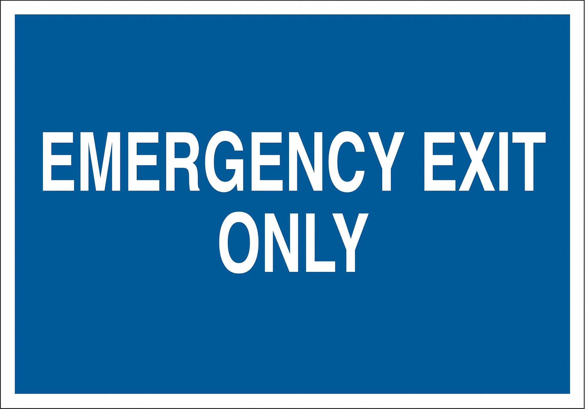 Exit Sign,Emergency Exit Only,7"x10" - Grainger