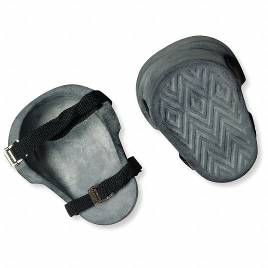 Hard Shell 2-Strap Knee Pads, Black, Universal - Grainger
