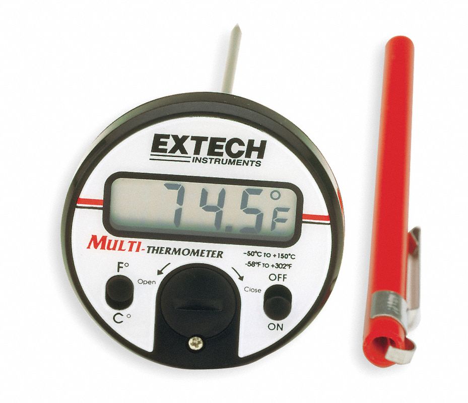 EXTECH Termómetro Digital de Bolsillo con pantalla LCD 4 dígitos -58° a ...