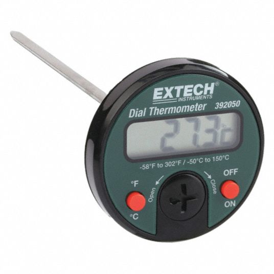 Top Reading Round Style Pocket Thermometer, -58° to 302°F/-50° to 150°C ...