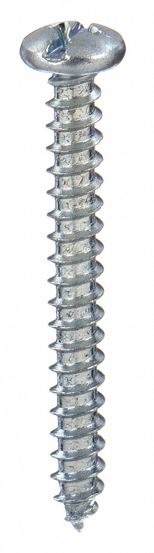 #8 Size, 2 in Lg, Sheet Metal Screw - 1MA33|U26661.016.0200 - Grainger