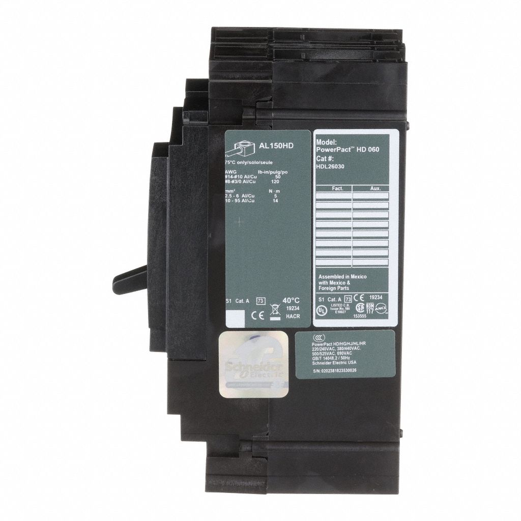 SQUARE D Molded Case Circuit Breaker: 30 A Amps, 25kA at 240V AC, Fixed ...