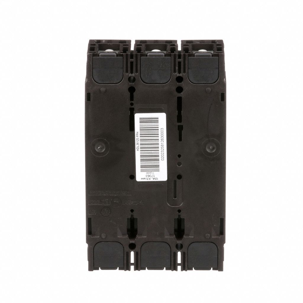 SQUARE D Molded Case Circuit Breaker: 125 A Amps, 25kA at 240V AC, Fixed, Line/Load Lug, ABC ...