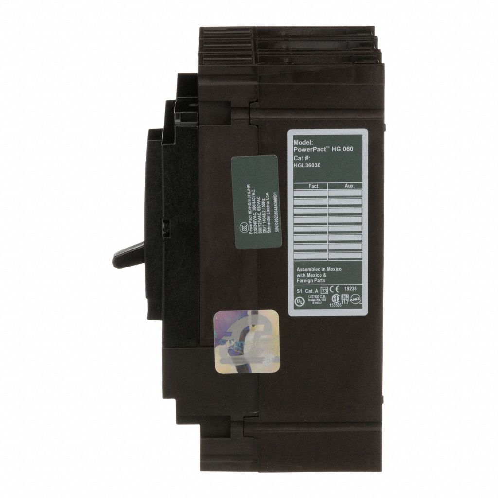 SQUARE D Molded Case Circuit Breaker: 30 A Amps, 65kA at 240V AC, Fixed, Line/Load Lug, ABC ...