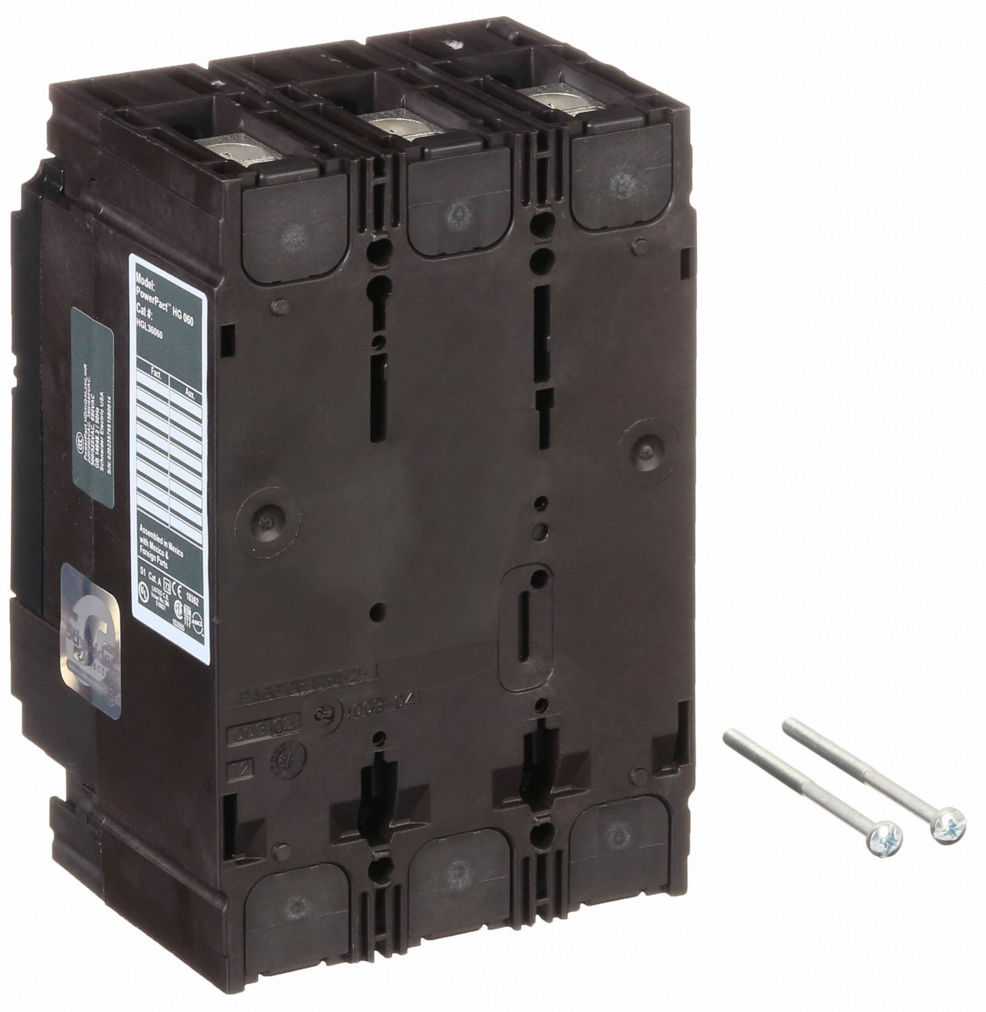 SQUARE D Molded Case Circuit Breaker: 60 A Amps, 65kA at 240V AC, Fixed, Line/Load Lug, ABC ...