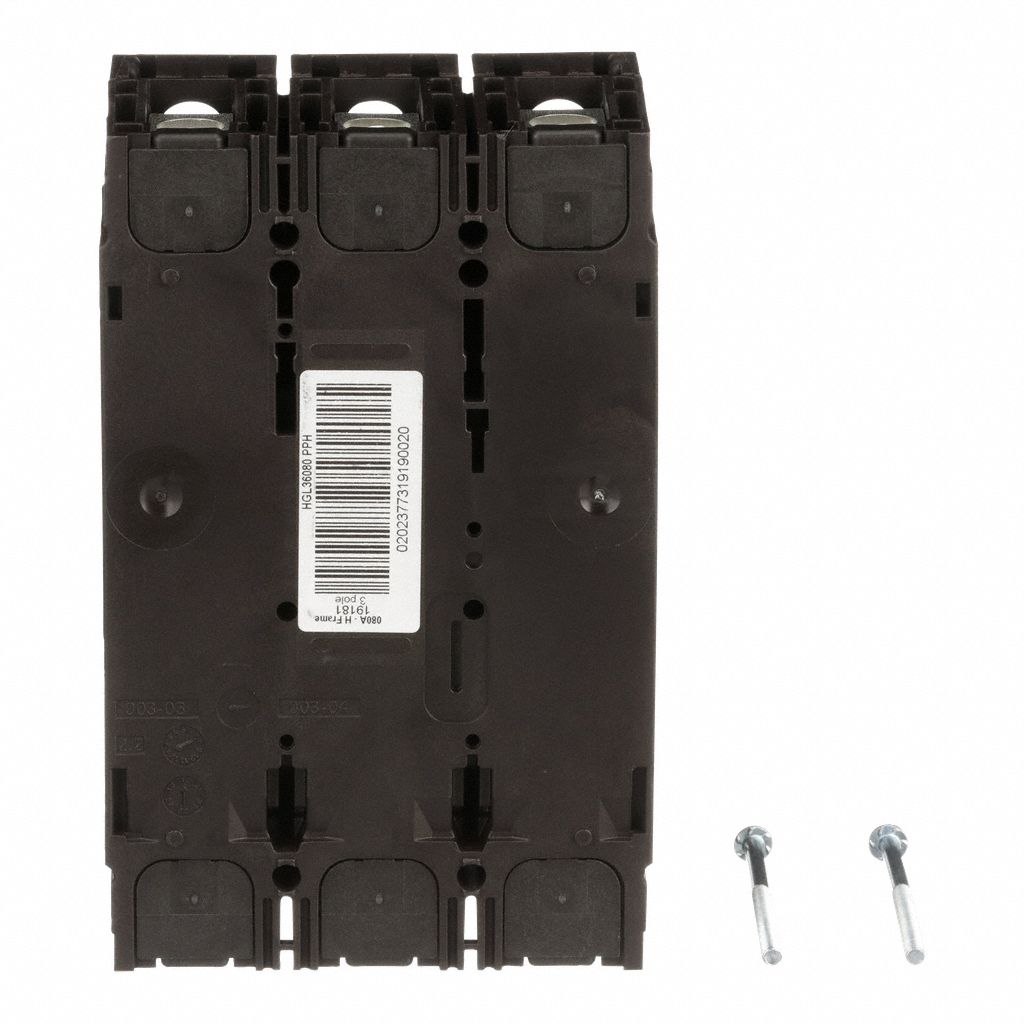 SQUARE D Molded Case Circuit Breaker: 80 A Amps, 65kA at 240V AC, Fixed, Line/Load Lug, ABC ...