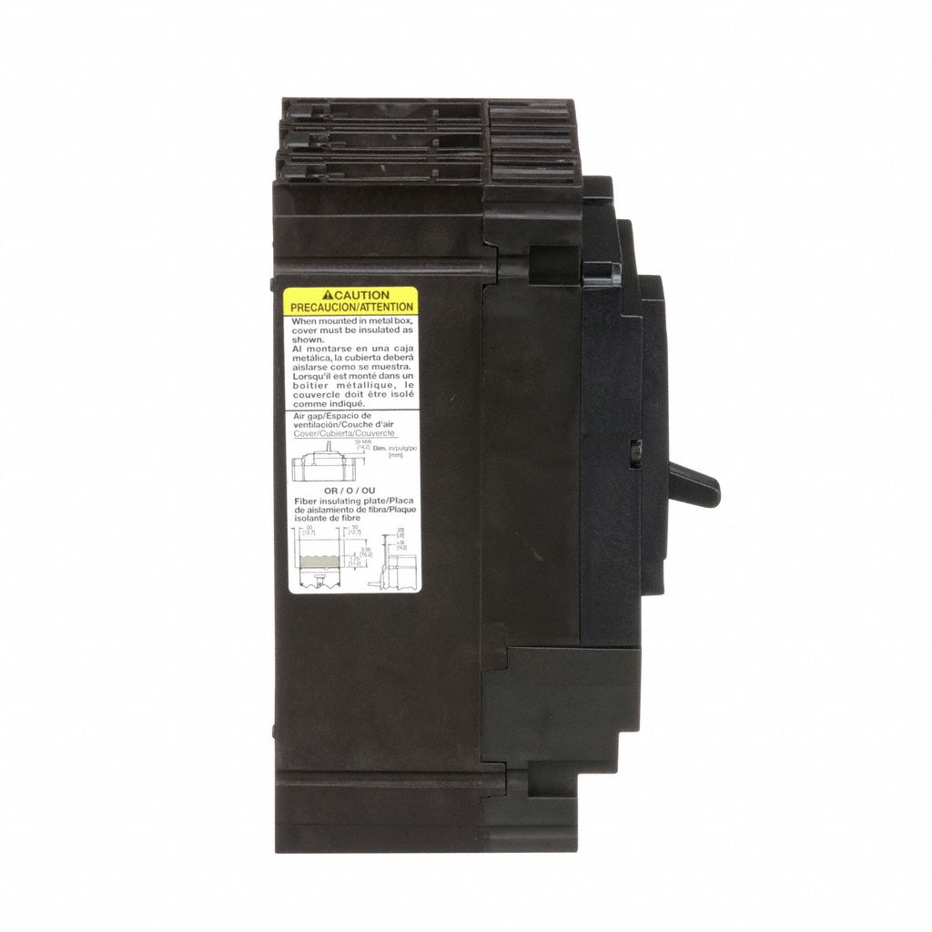 SQUARE D Molded Case Circuit Breaker: 100 A Amps, 65kA at 240V AC, Fixed, Line/Load Lug, ABC ...