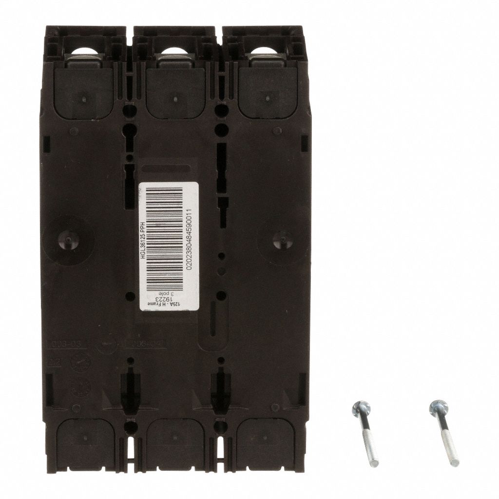 SQUARE D Molded Case Circuit Breaker: 125 A Amps, 65kA at 240V AC, Fixed, Line/Load Lug, ABC ...