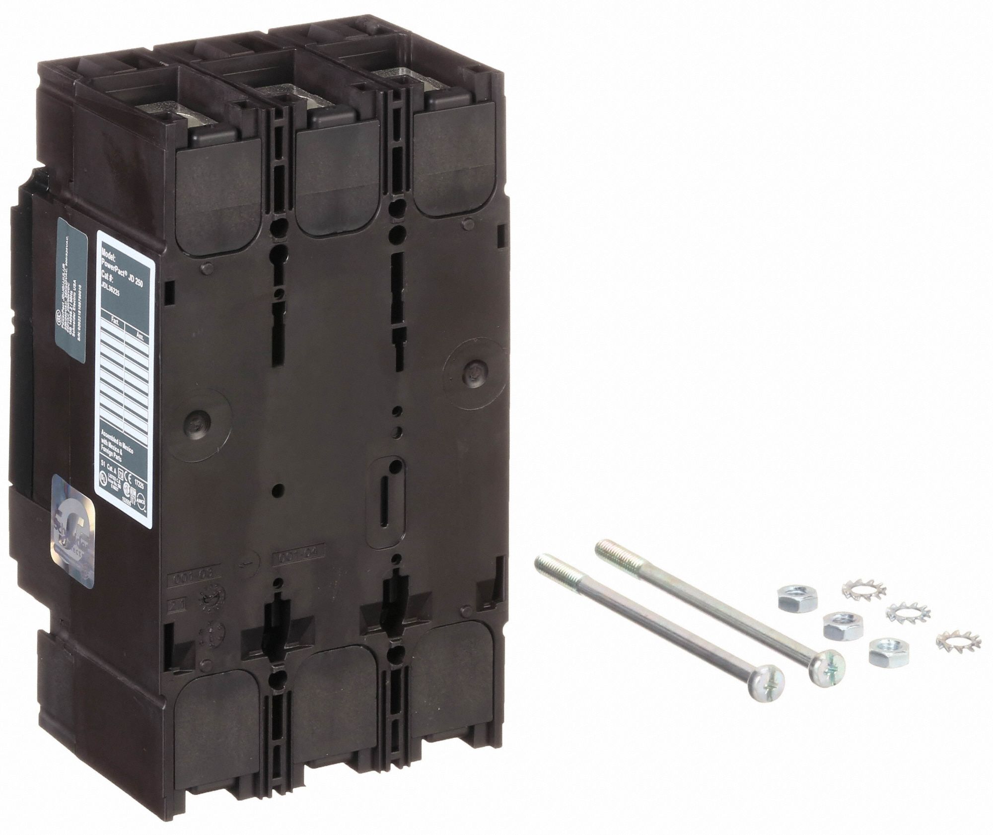 SQUARE D Molded Case Circuit Breaker: 225 A Amps, 25kA at 240V AC, Adj ...