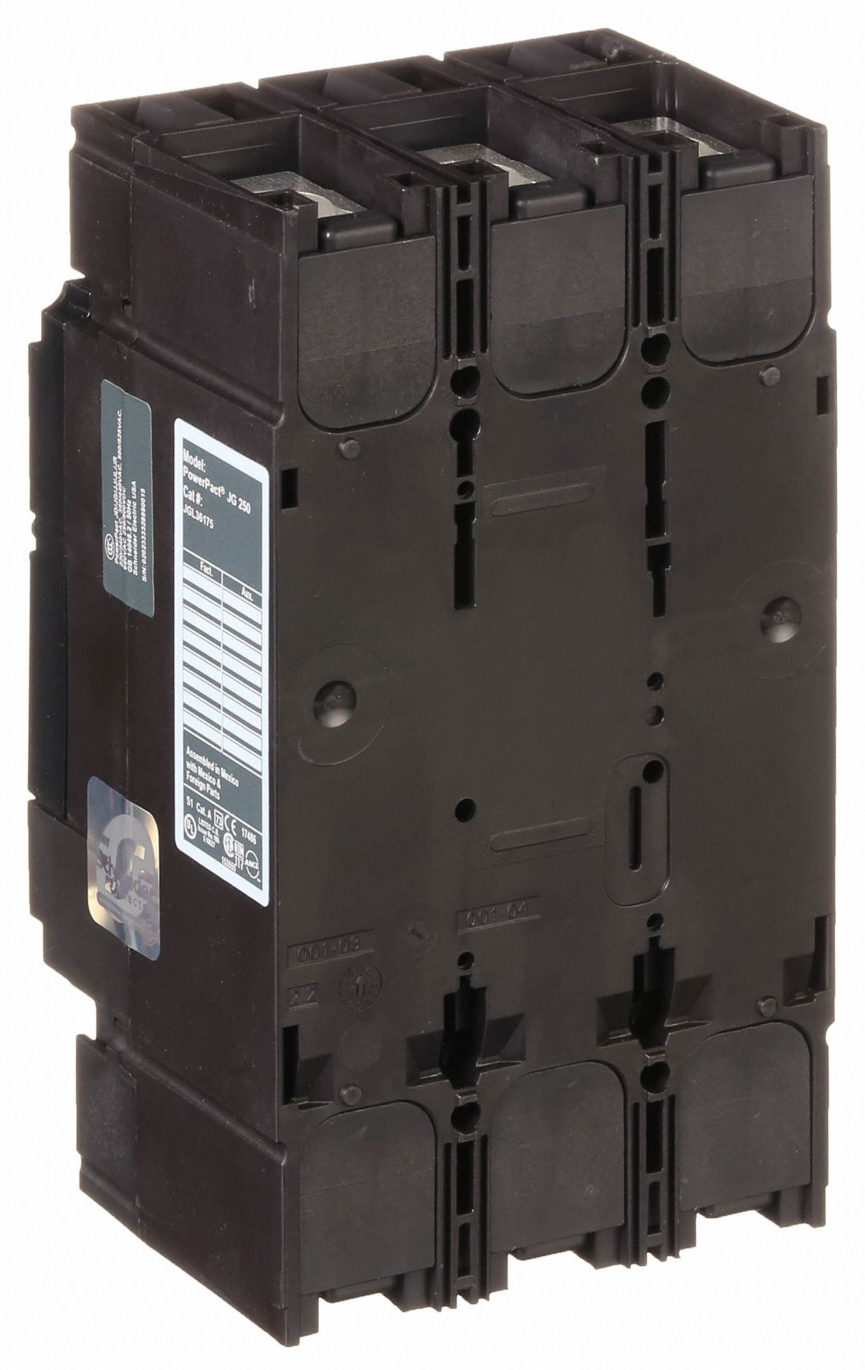 SQUARE D Molded Case Circuit Breaker: 175 A Amps, 25kA at 240V AC, Instantaneous, Line/Load Lug ...