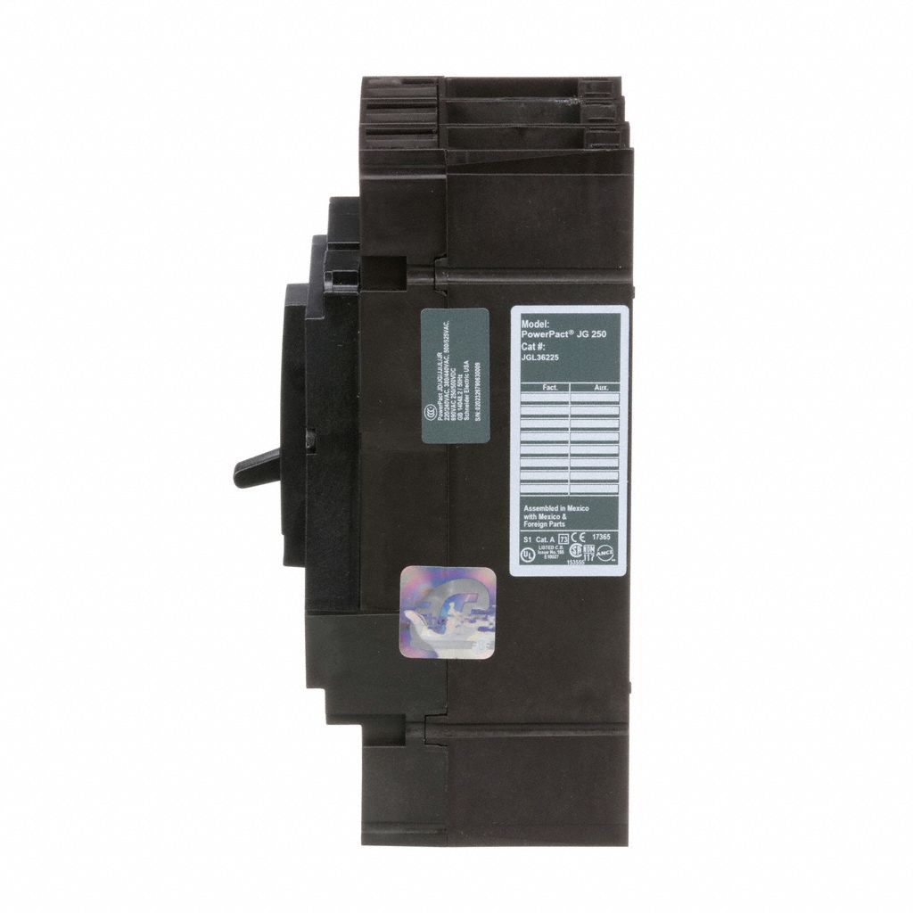 SQUARE D Molded Case Circuit Breaker: 225 A Amps, 25kA at 240V AC, Instantaneous, Line/Load Lug ...
