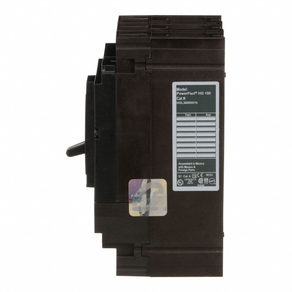 SQUARE D Molded Case Circuit Breaker: 150 A Amps, 65kA at 240V AC, Fixed, Lug, ABC, Shunt Trip ...