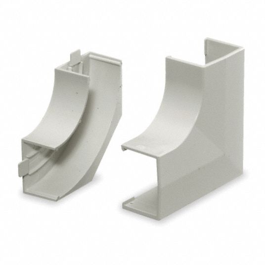 HUBBELL WIRING DEVICE-KELLEMS, Lan-Trak®, Plastic, Flat Elbow Base and ...