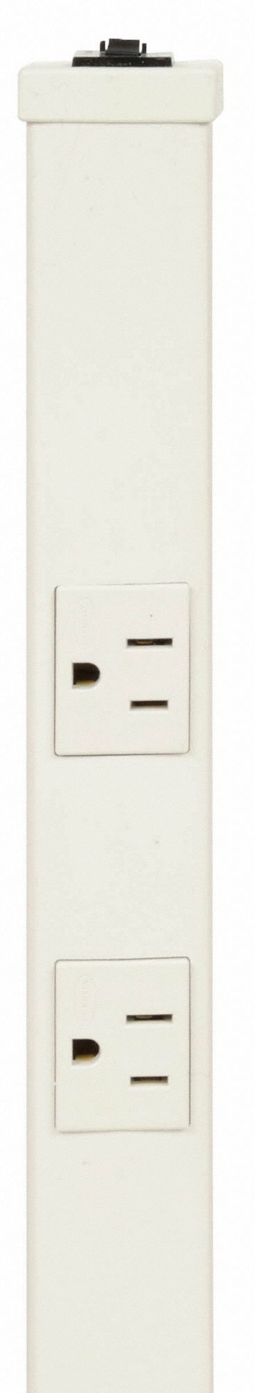 HUBBELL WIRING DEVICE-KELLEMS Outlet Strip: 10 Outlets, 6 ft Cord Lg ...